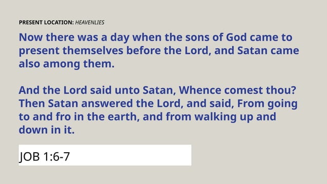 Doctrine of Satan - Locations of Satan.pptx