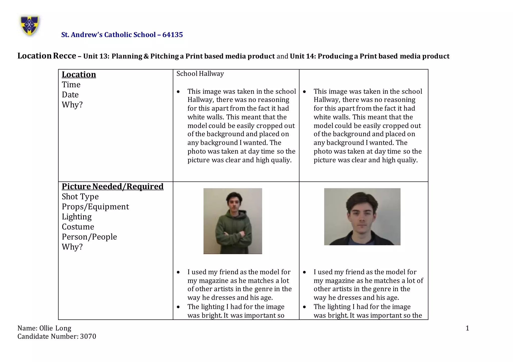 Locations recce | PPT