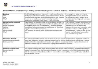 Locations recce template | PPT