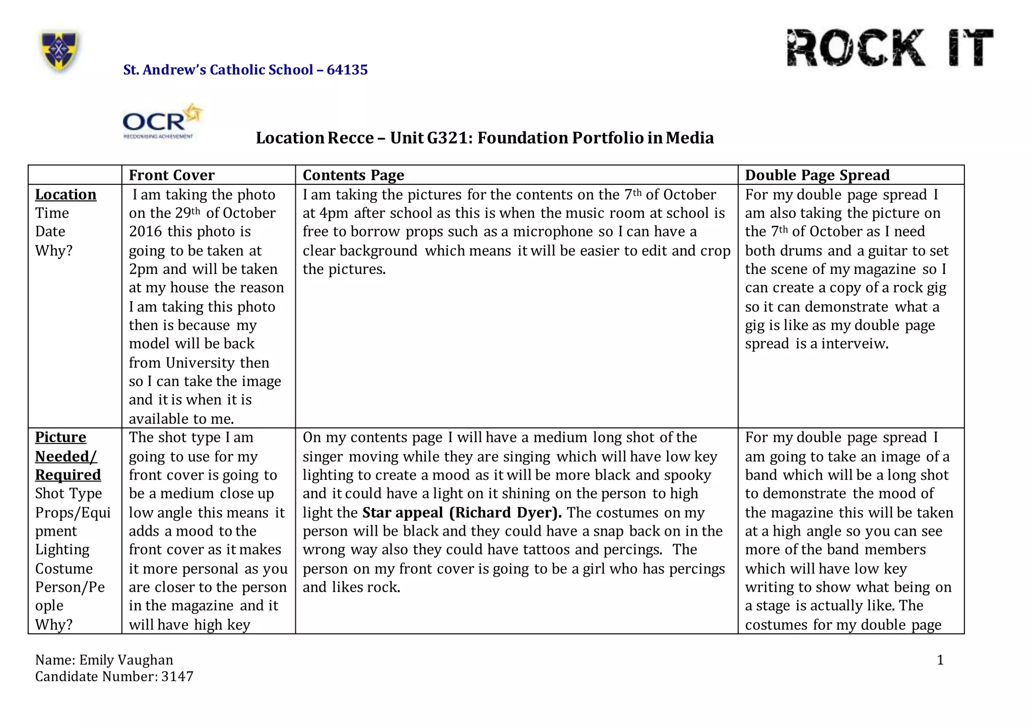 Locations recce template | PPT