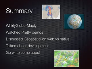 Serious Geospatial Apps using WhirlyGlobe-Maply | PDF