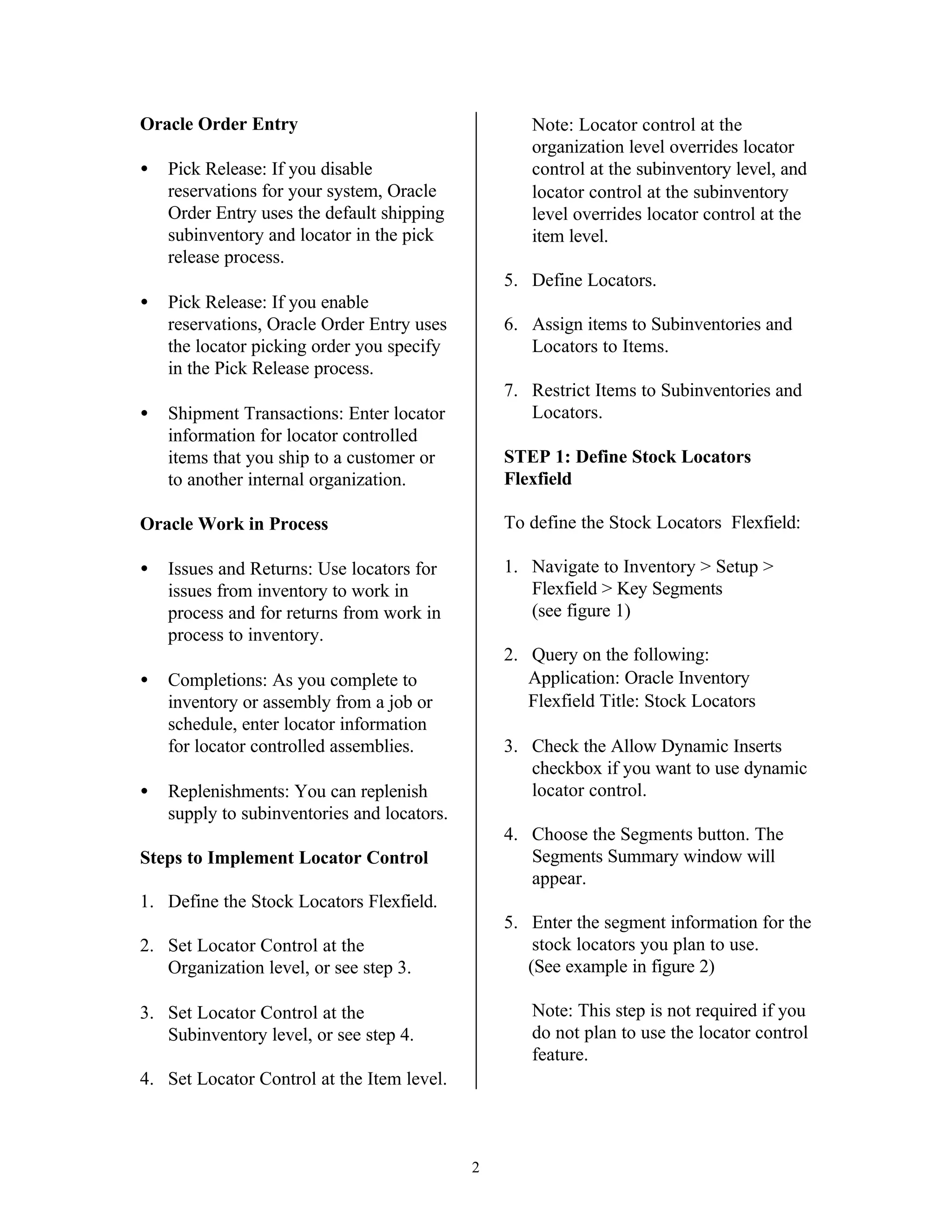 Locator control in oracle inventory | PDF