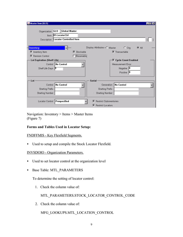 Locator control in oracle inventory | PDF