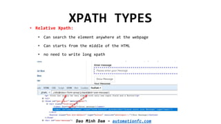 Handle dynamic element with XPATH - DamDM | PPT
