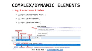 Handle dynamic element with XPATH - DamDM | PPT