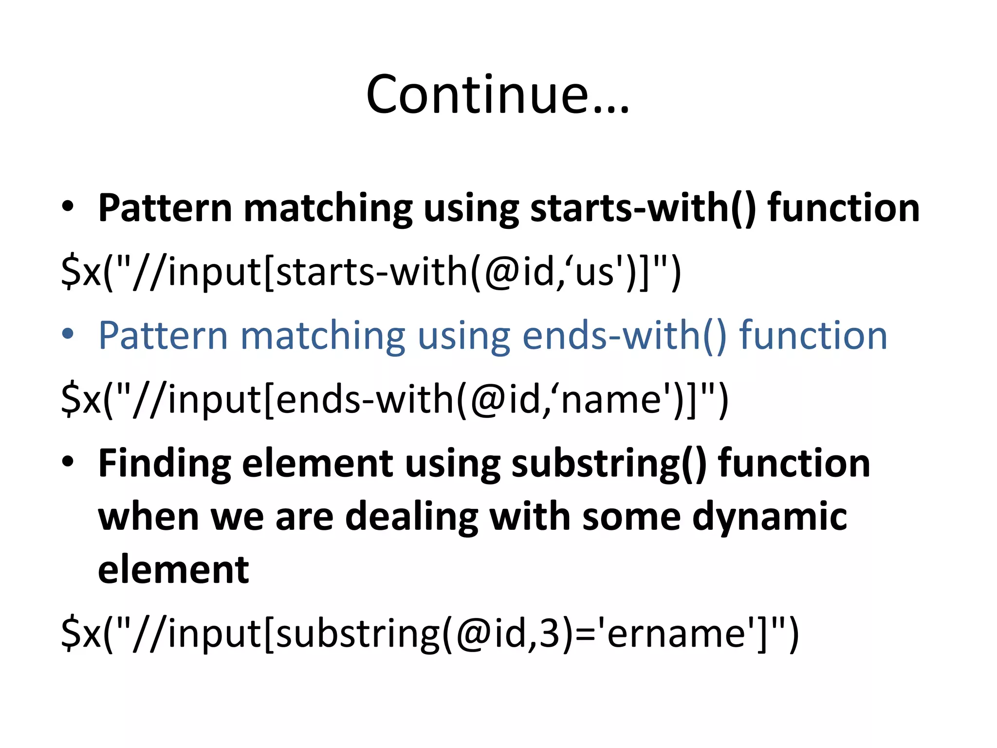 Locators in selenium - BNT 09 | PPTX