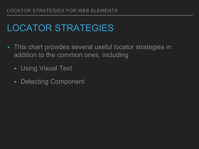 Locator strategy for web elements | Katalon Studio | PDF