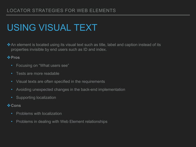 Locator strategy for web elements | Katalon Studio | PDF