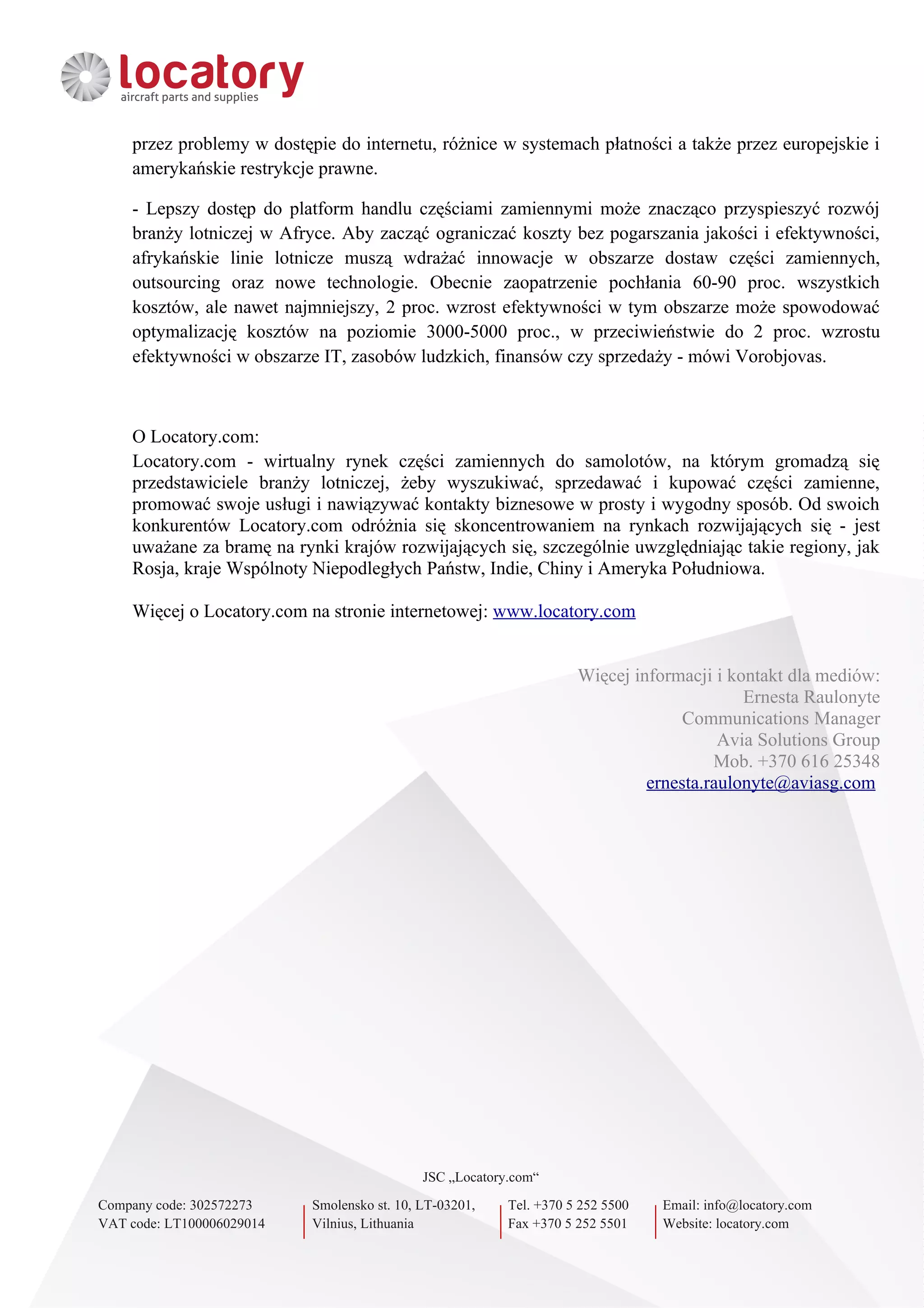 Locatory wyzwania dla afryki | DOC