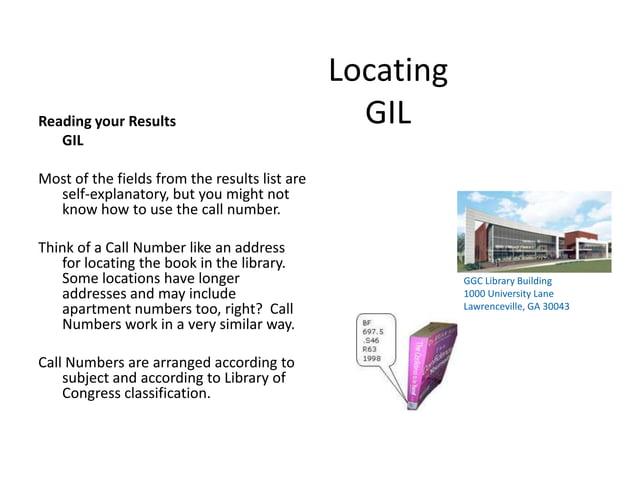 Loc Call Numbers | PPT