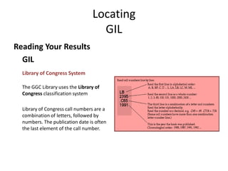 Loc Call Numbers | PPT