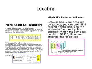Loc Call Numbers | PPT