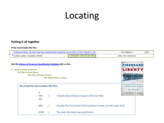 Loc Call Numbers | PPT