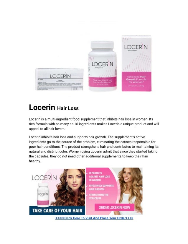 Locerin Hair Loss | PDF