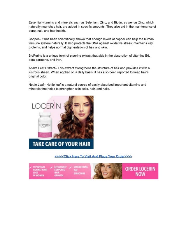 Locerin Hair Loss | PDF