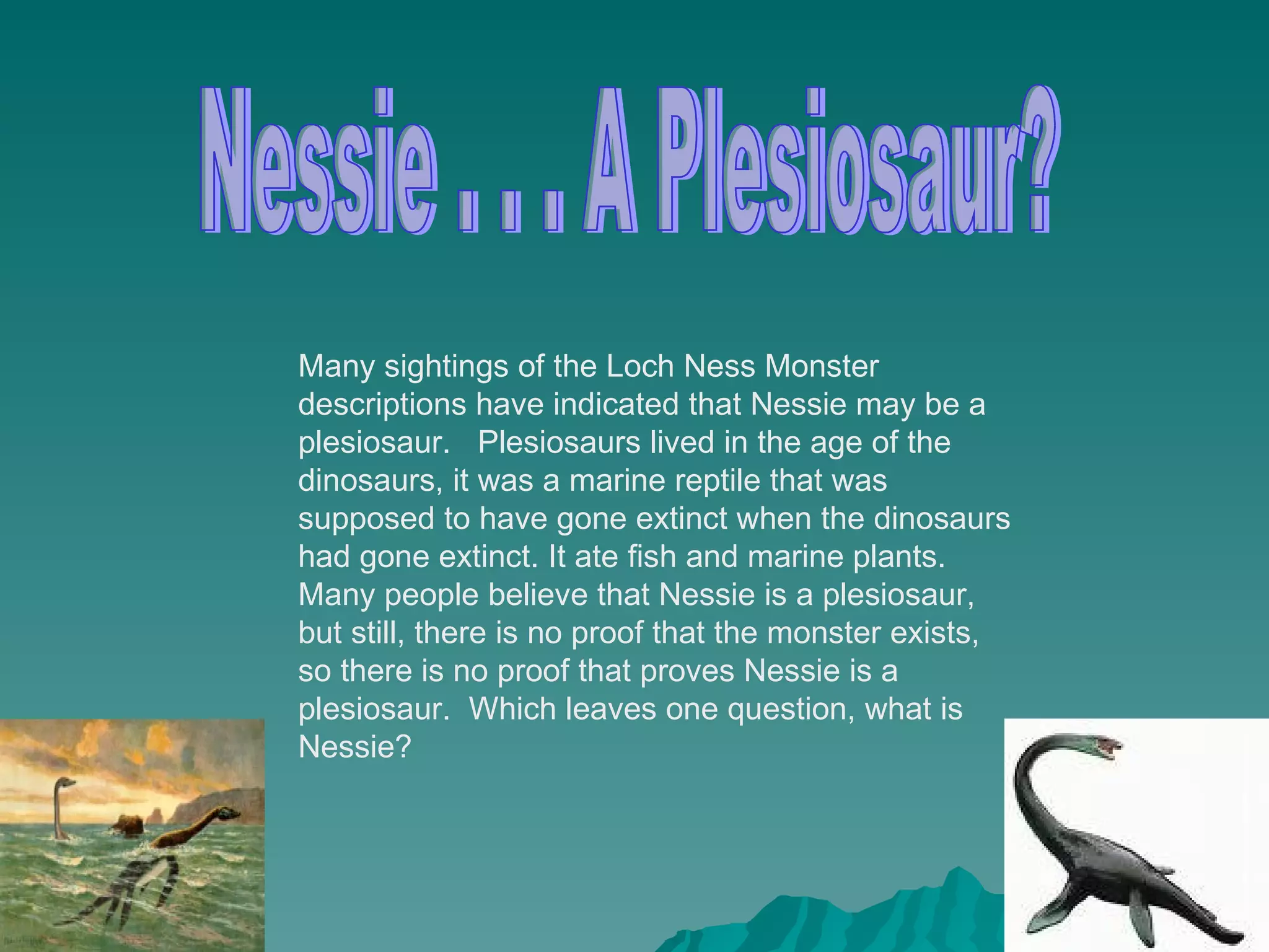 Loch Ness Monster "nessie" | PPT