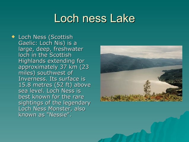 Loch Ness Monster "nessie" | PPT | Geography | Science