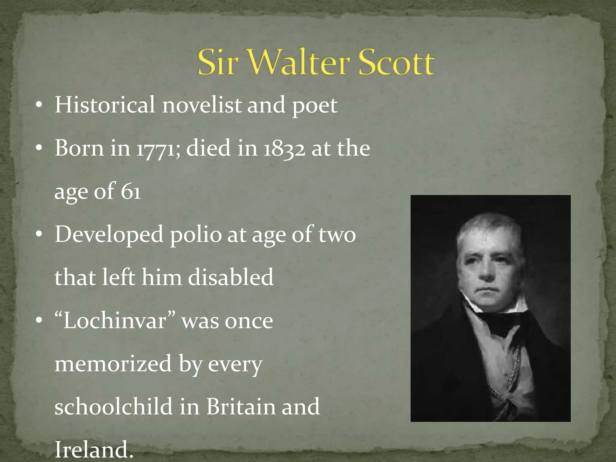 Lochinvar: A Scottish Ballad by Walter Scott | PPTX
