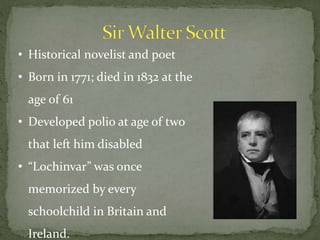 Lochinvar: A Scottish Ballad by Walter Scott | PPTX