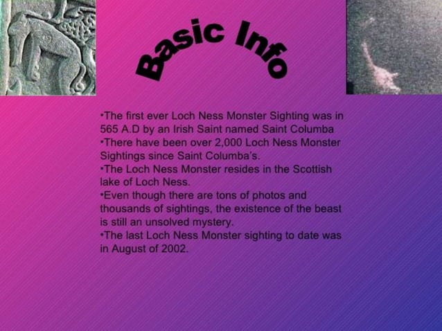 Loch ness monster ( a sea monster ) | PPT