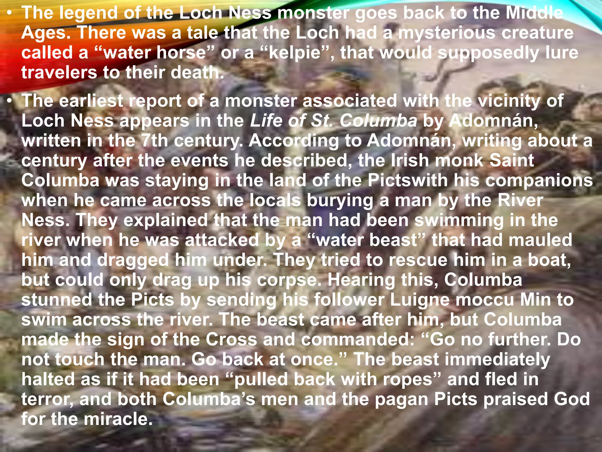 Loch ness monster | PPTX | Large Animals | Pets