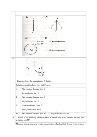 Loci in two dimensions pmr paper 1 | DOC