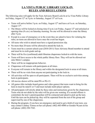 Lock-In Form Examples | DOC