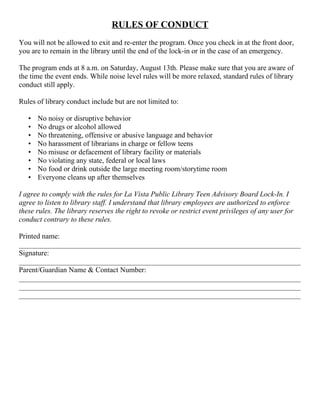 Lock-In Form Examples | DOC