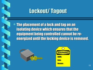 Lock-out _ Tag-out_ Safety_ Presentation | PPT
