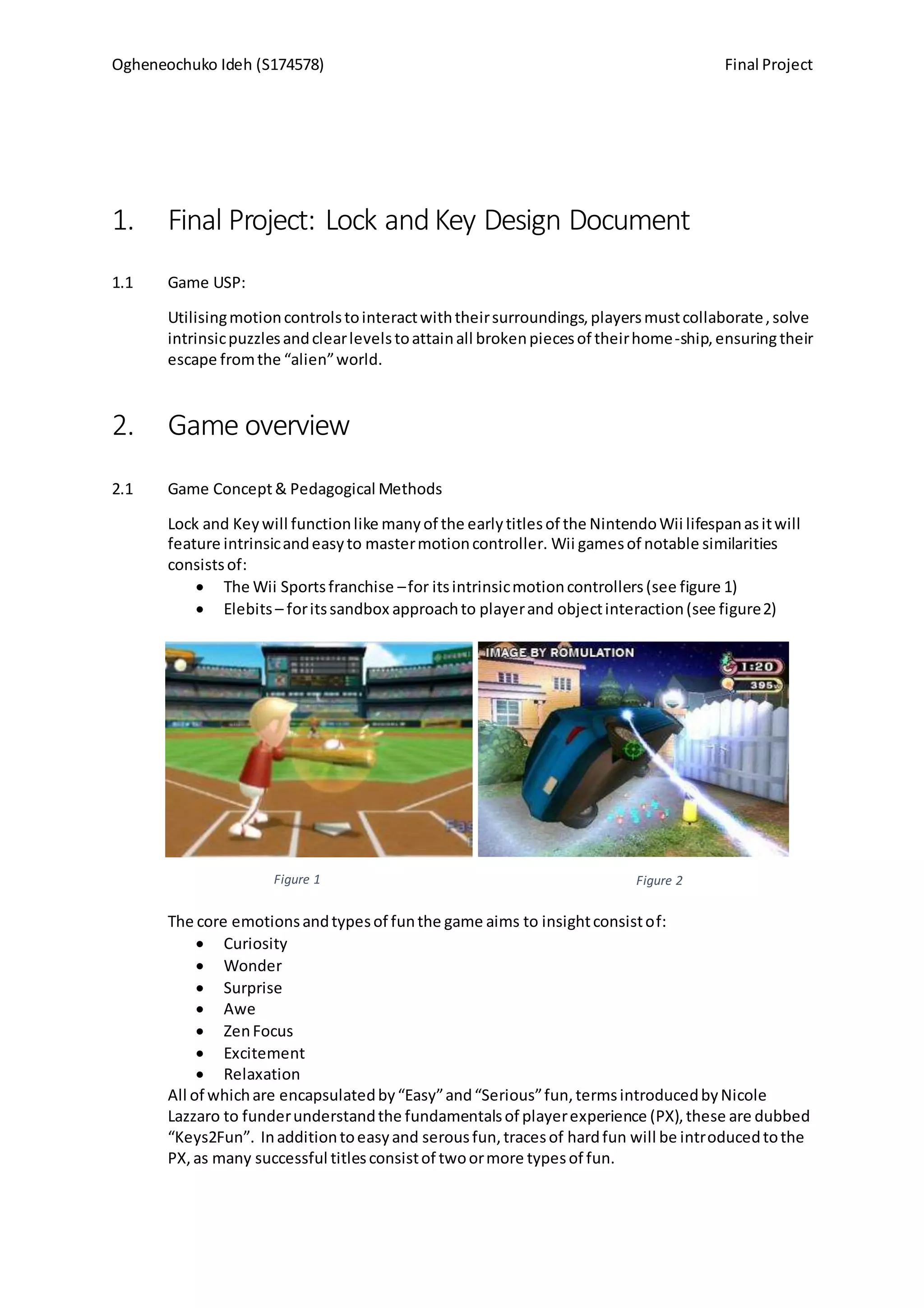 Lock And Key Initial Design Document | DOCX