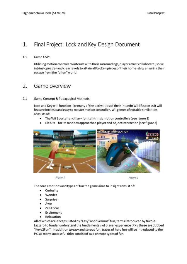 Lock And Key Initial Design Document | DOCX