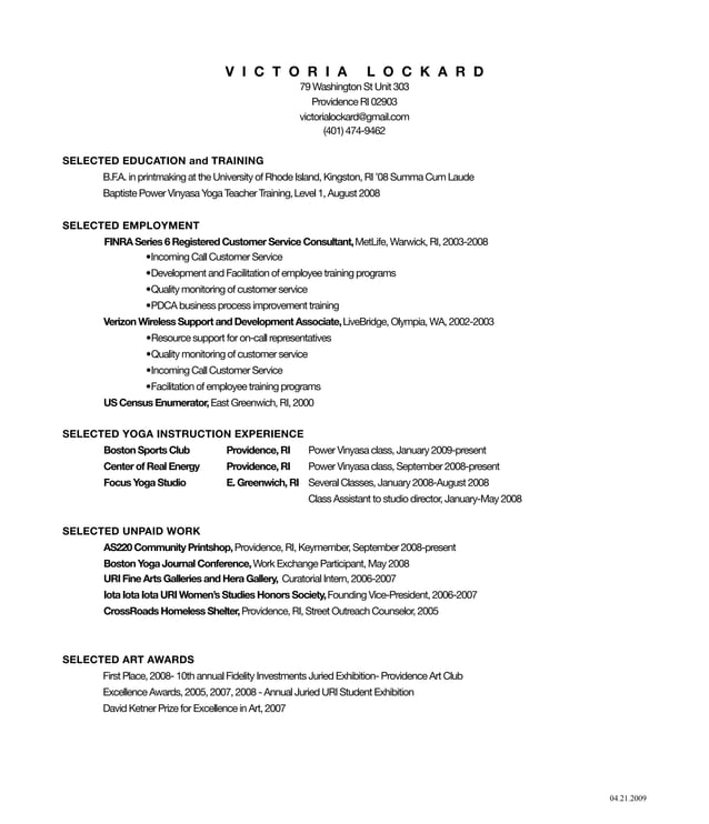 Lockard Bpy Iresume | PDF