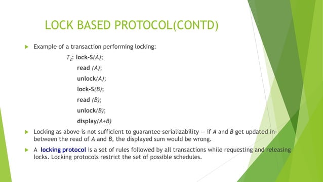 Lock based protocols | PPTX
