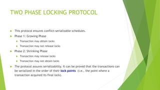 Lock based protocols | PPTX