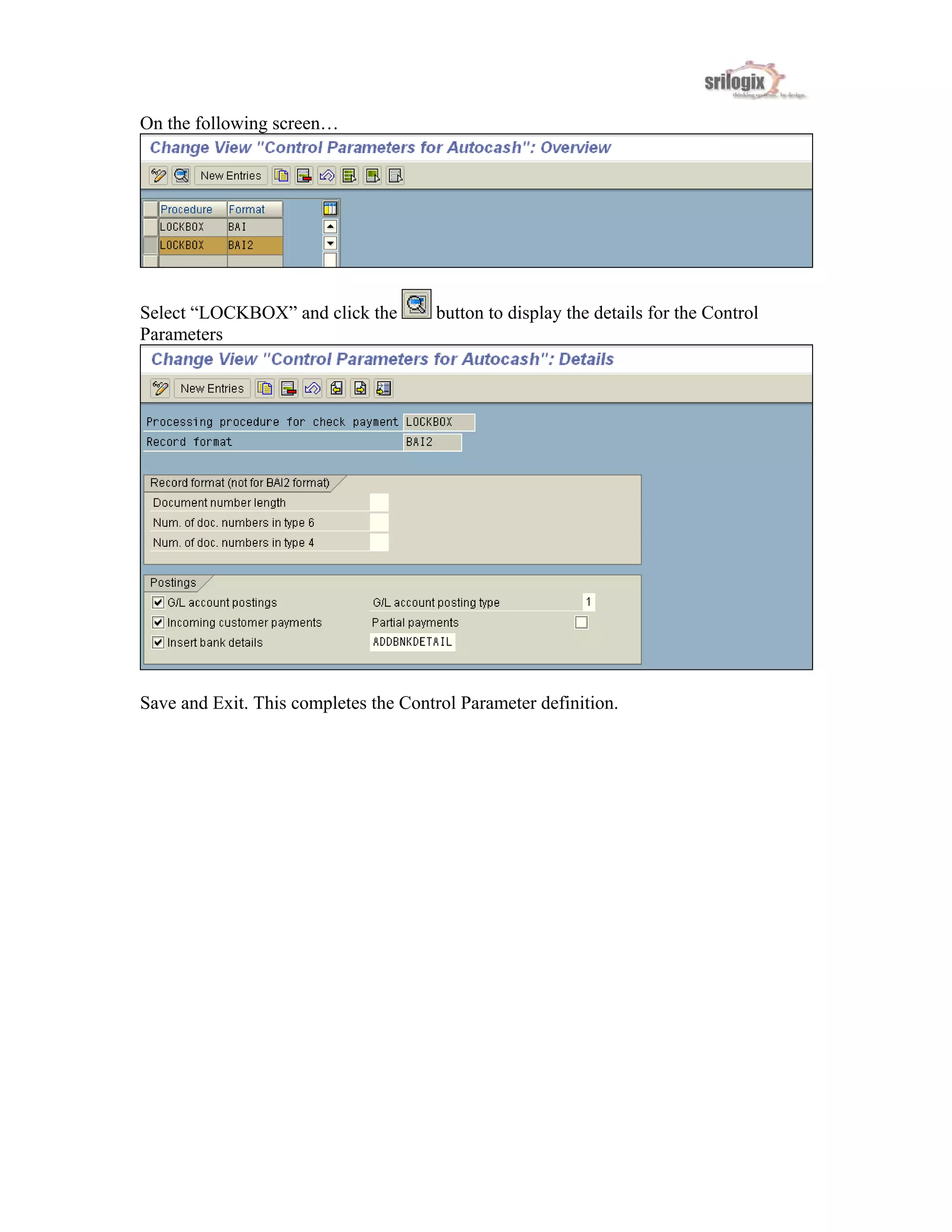 Lockbox process-configuration | PDF