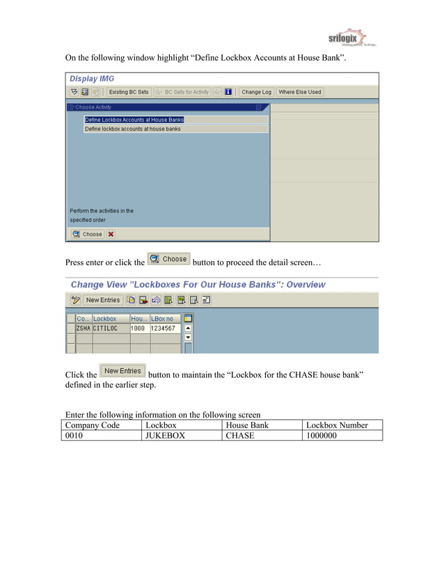 Lockbox process-configuration | PDF | Consumer Banking | Personal Finance