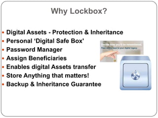 Product Development- Presentation for LockBox Startup | PPT