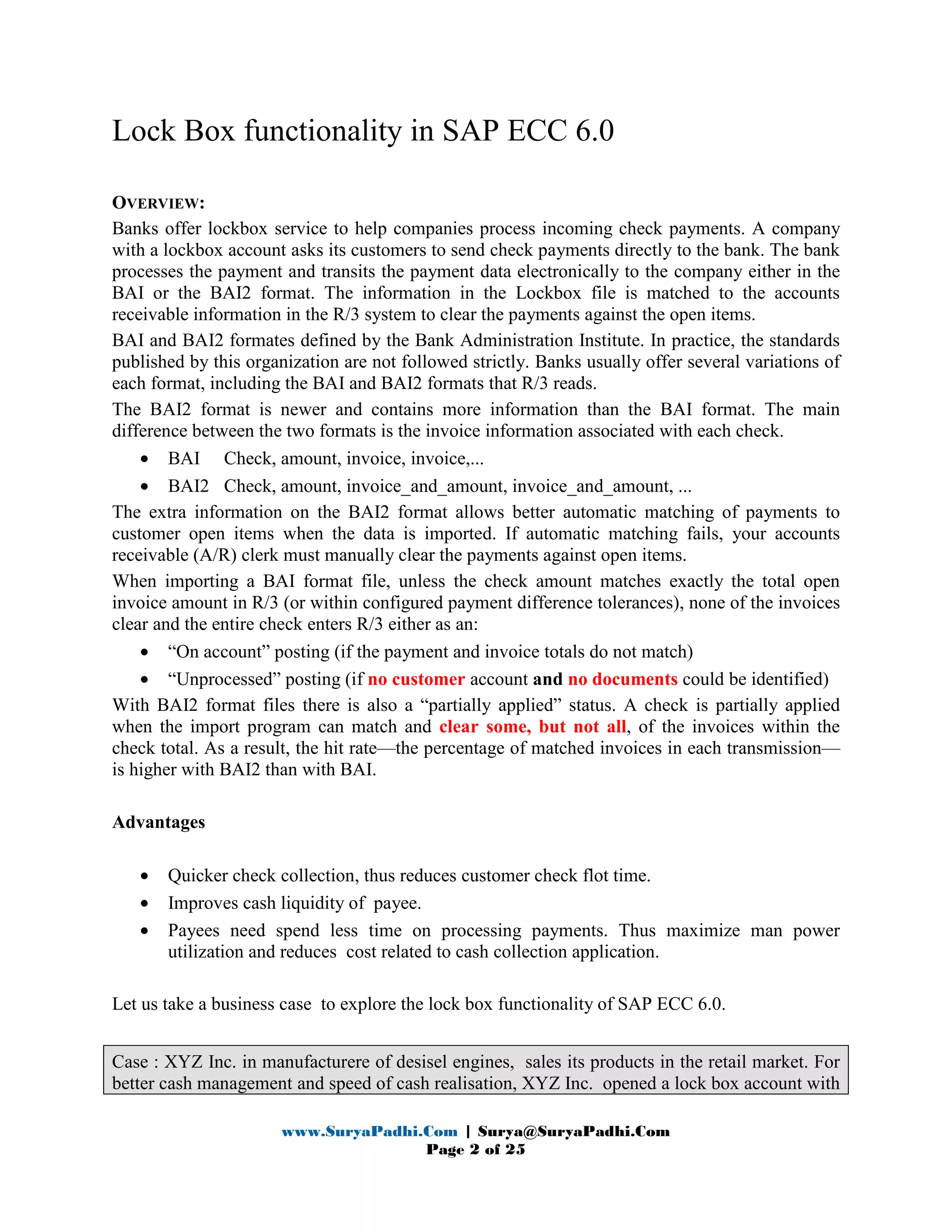 SAP Lock Box Process | PDF