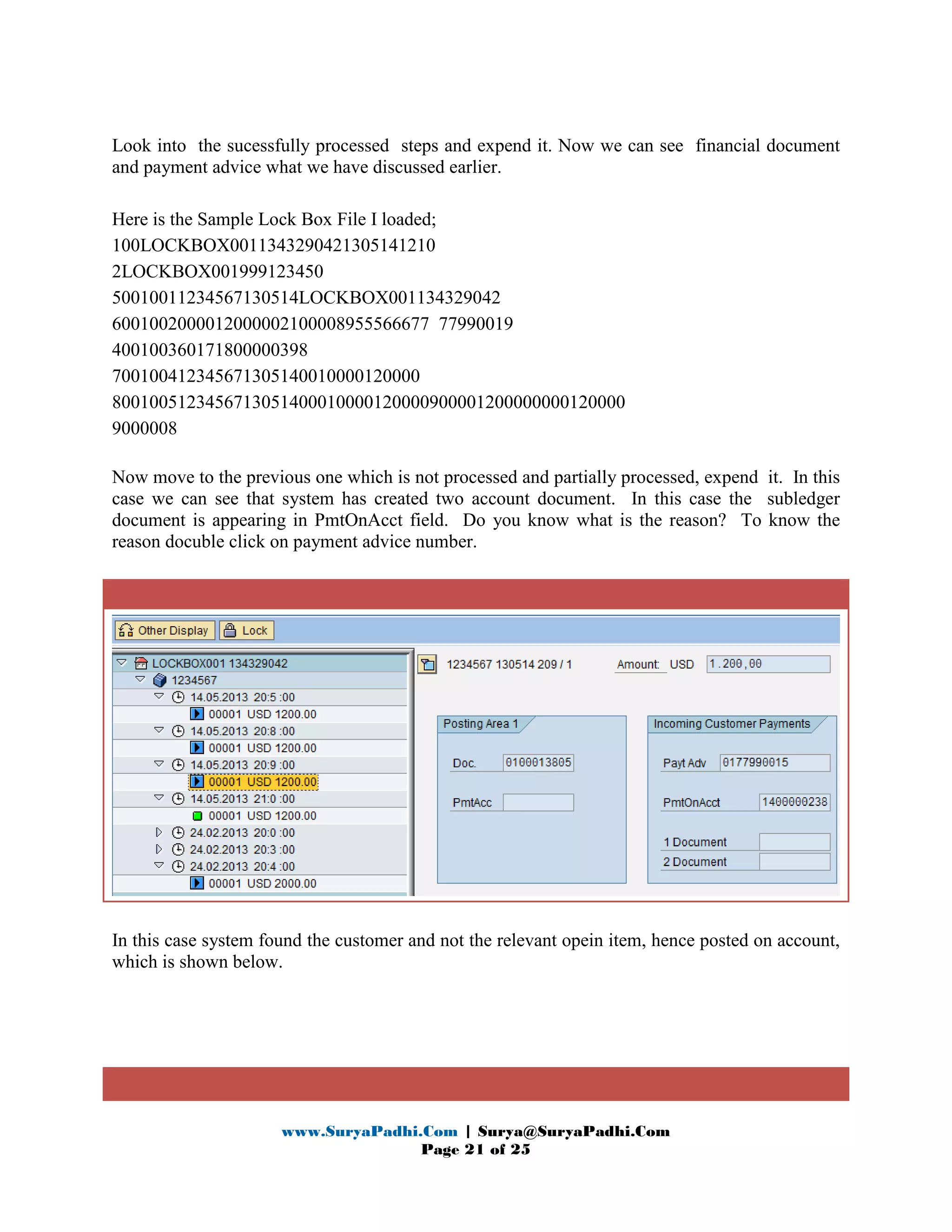 SAP Lock Box Process | PDF
