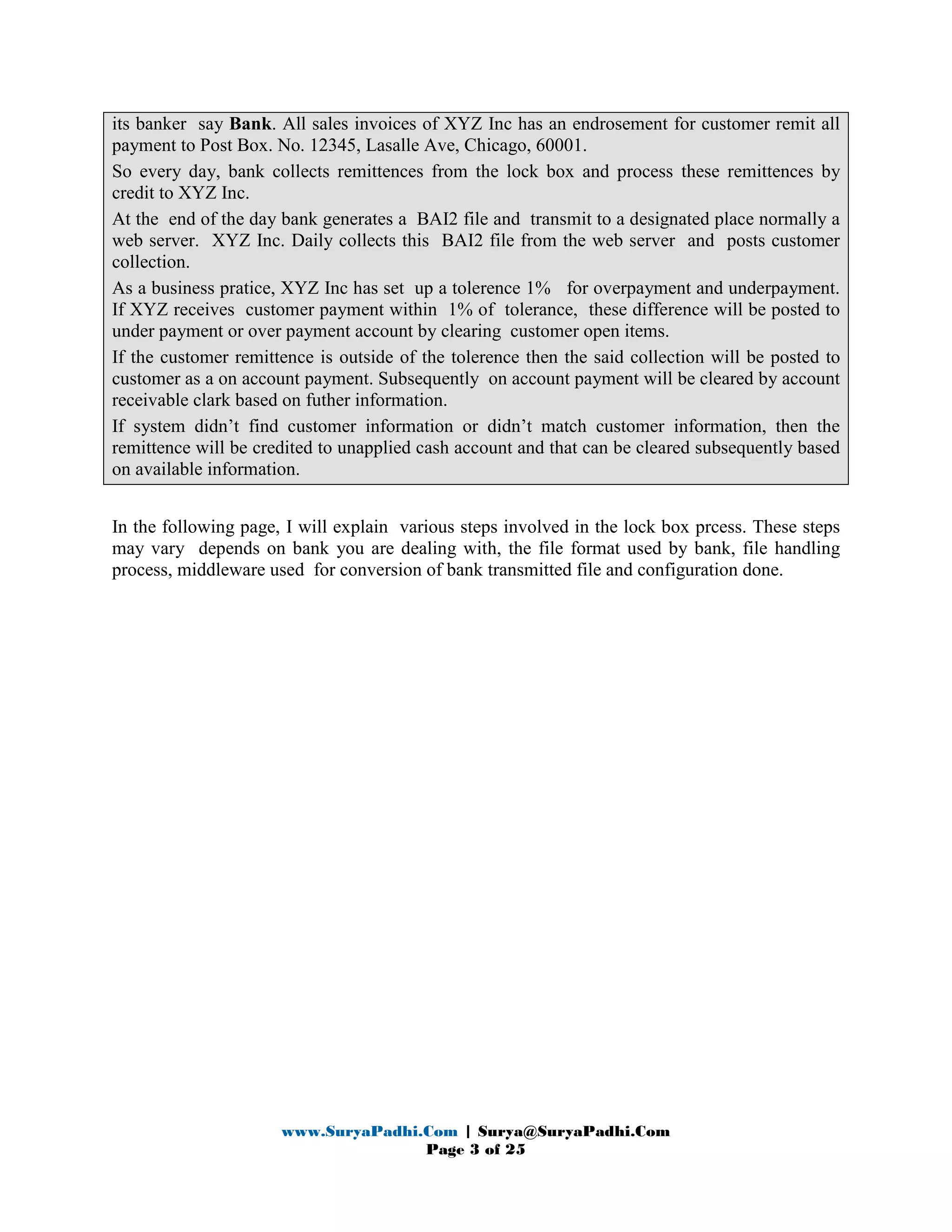 SAP Lock Box Process | PDF