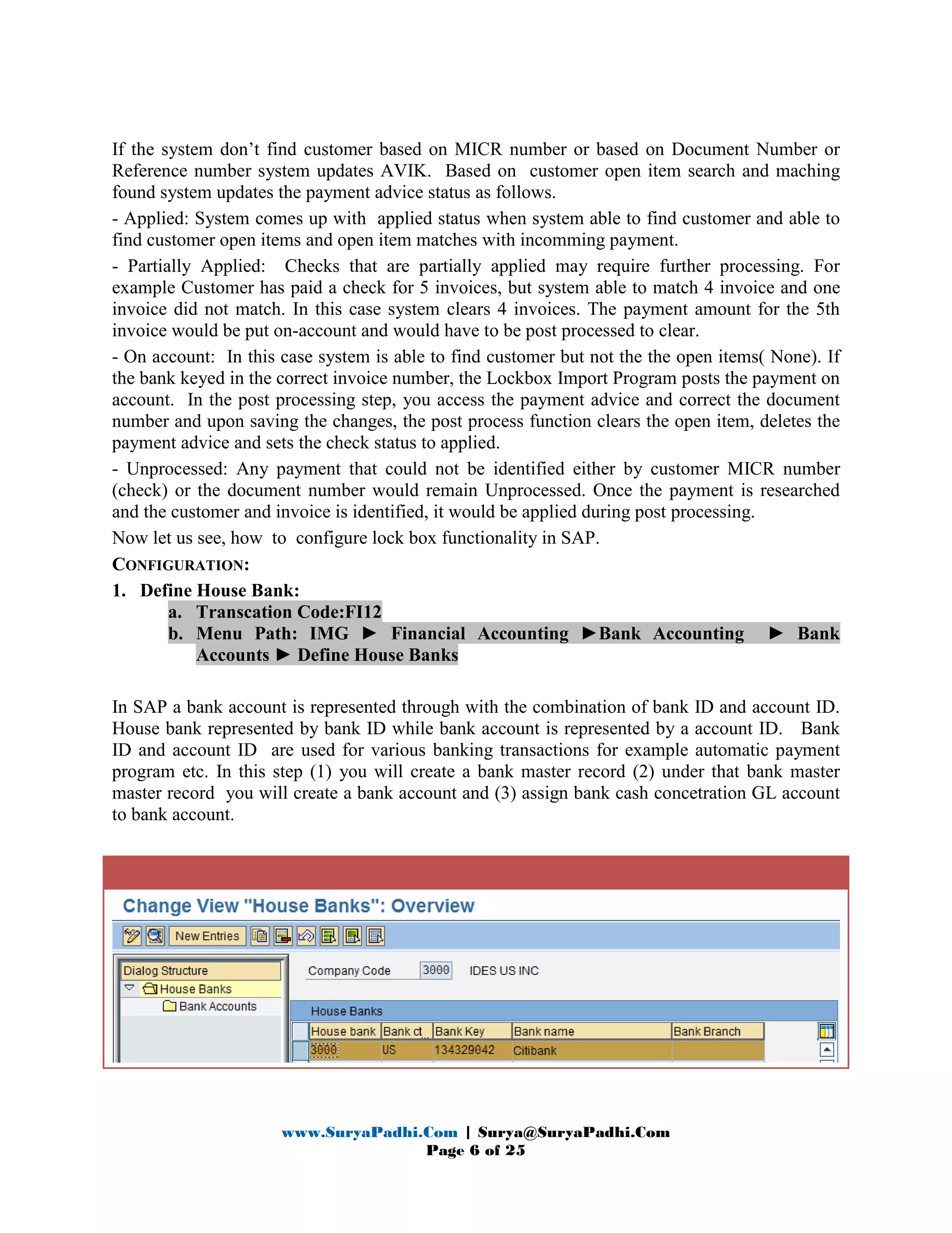 SAP Lock Box Process | PDF