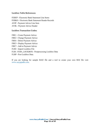SAP Lock Box Process | PDF