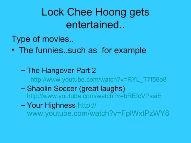 Lock Chee Hoong | PPT | Movies | Entertainment