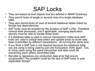 SAP ABAP Lock concept and enqueue | PPT