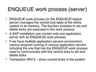 SAP ABAP Lock concept and enqueue | PPT