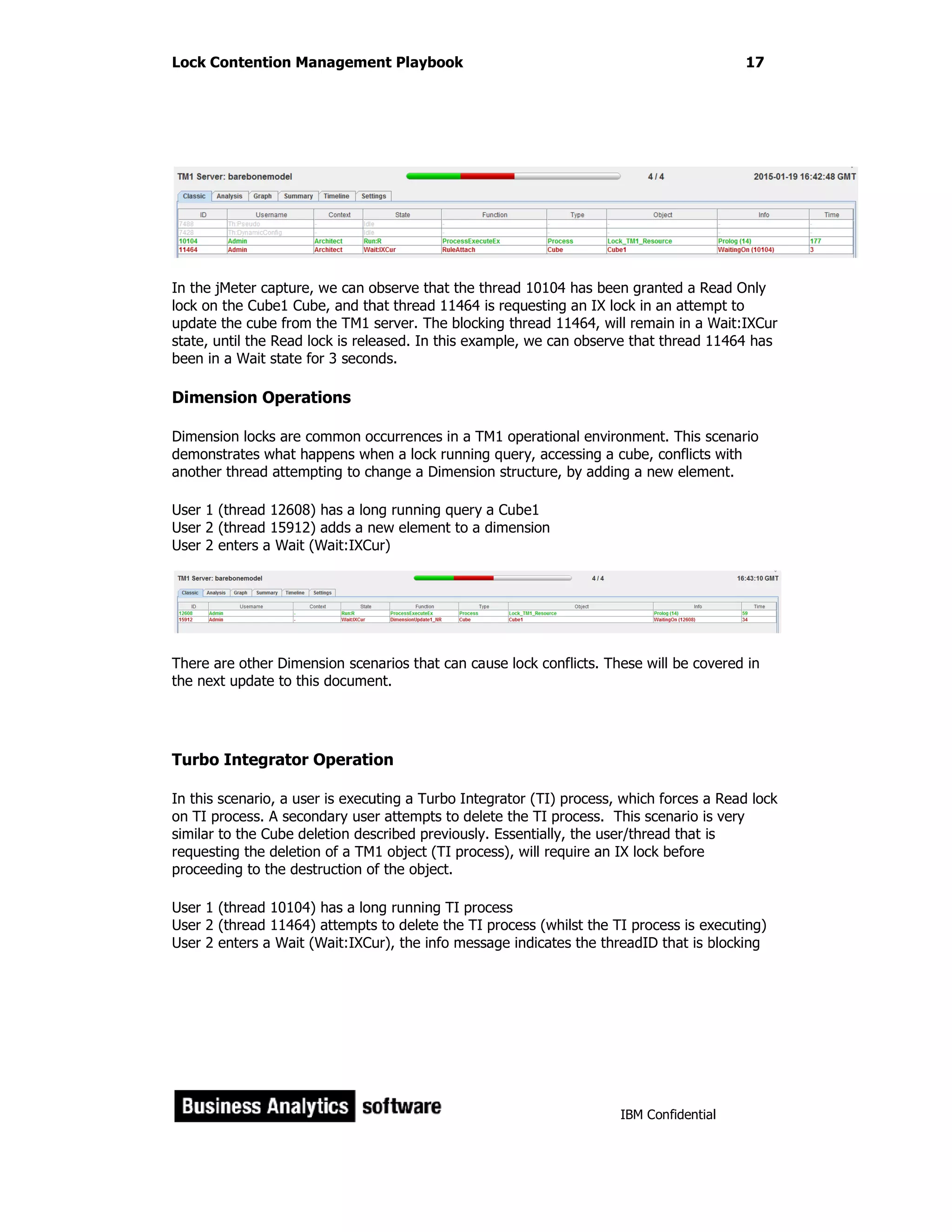 TM1 Planning Analytics - Locking Contention Guide | PDF