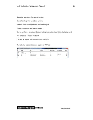 TM1 Planning Analytics - Locking Contention Guide | PDF