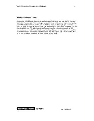 TM1 Planning Analytics - Locking Contention Guide | PDF