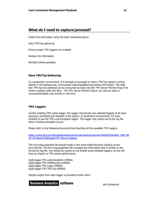 TM1 Planning Analytics - Locking Contention Guide | PDF