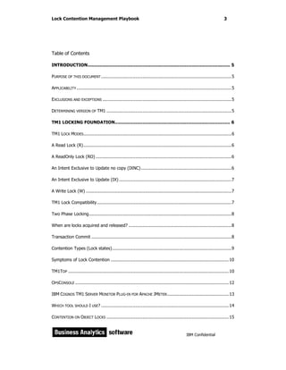 TM1 Planning Analytics - Locking Contention Guide | PDF